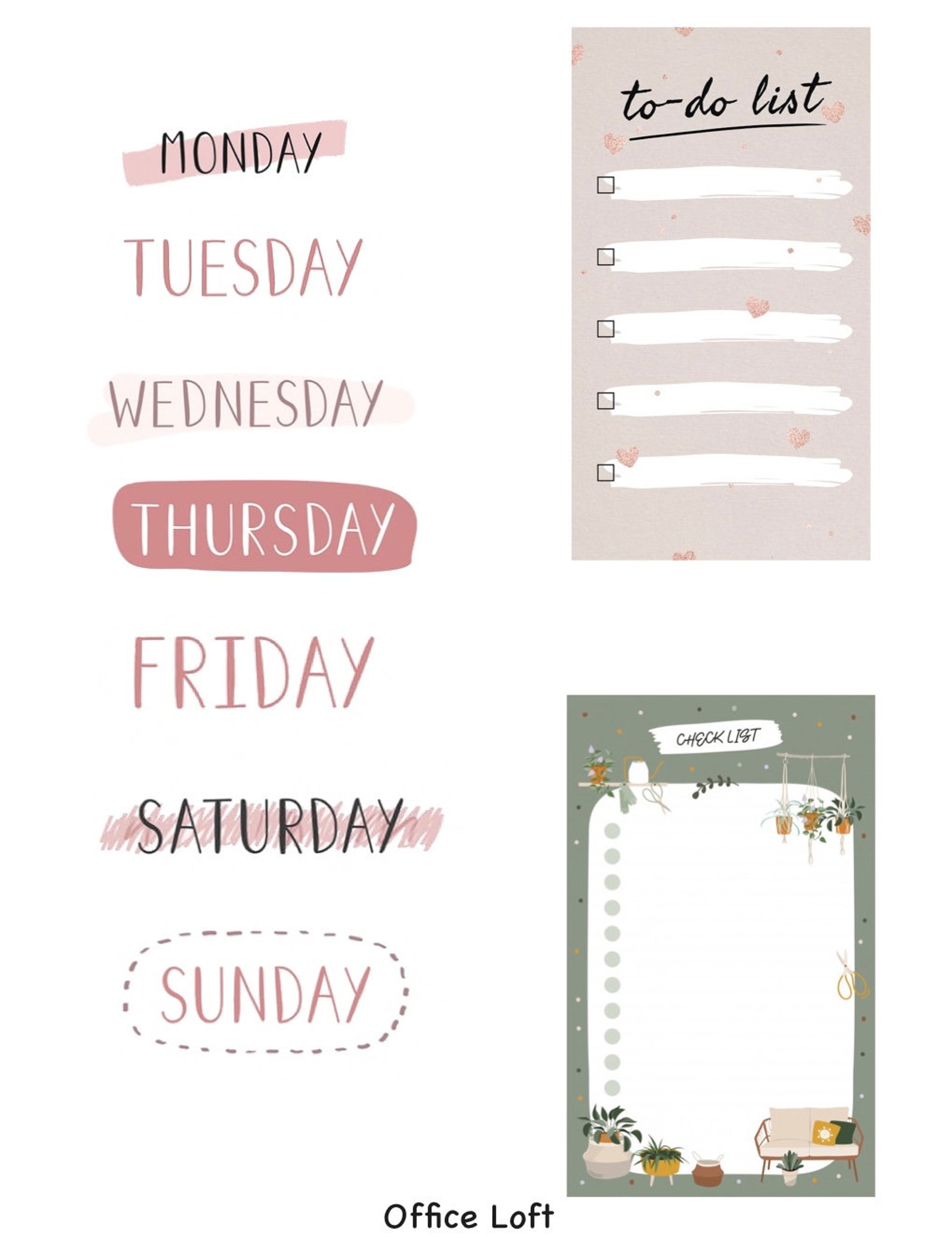 Tape & Notes Digital Stickers Happy Sticker Pack Digital - Etsy