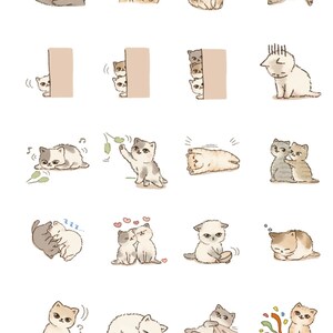 Cat Digital Stickers Happy Sticker Pack Digital Planner Sticker ...