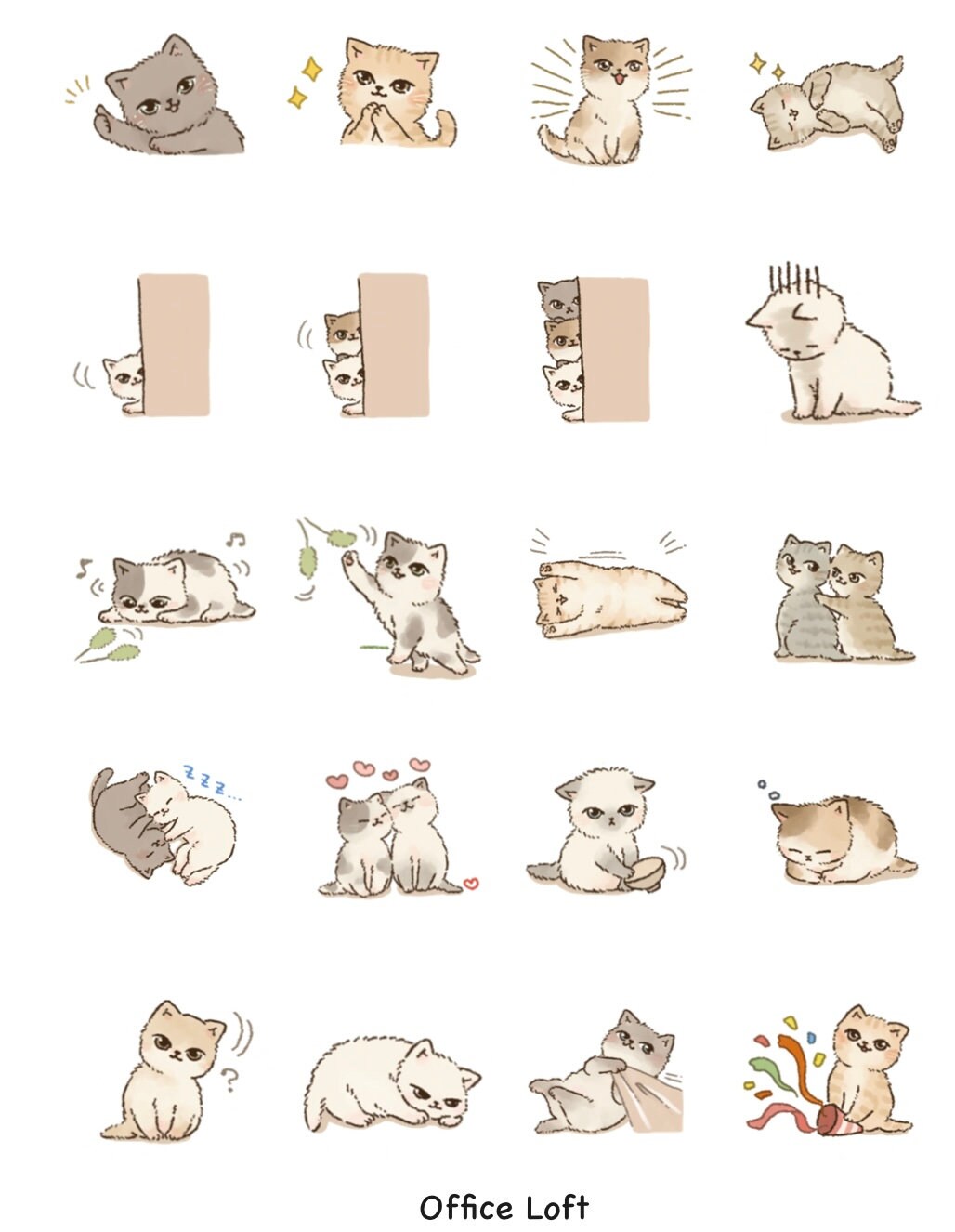 Cat Digital Stickers Happy Sticker Pack Digital Planner - Etsy