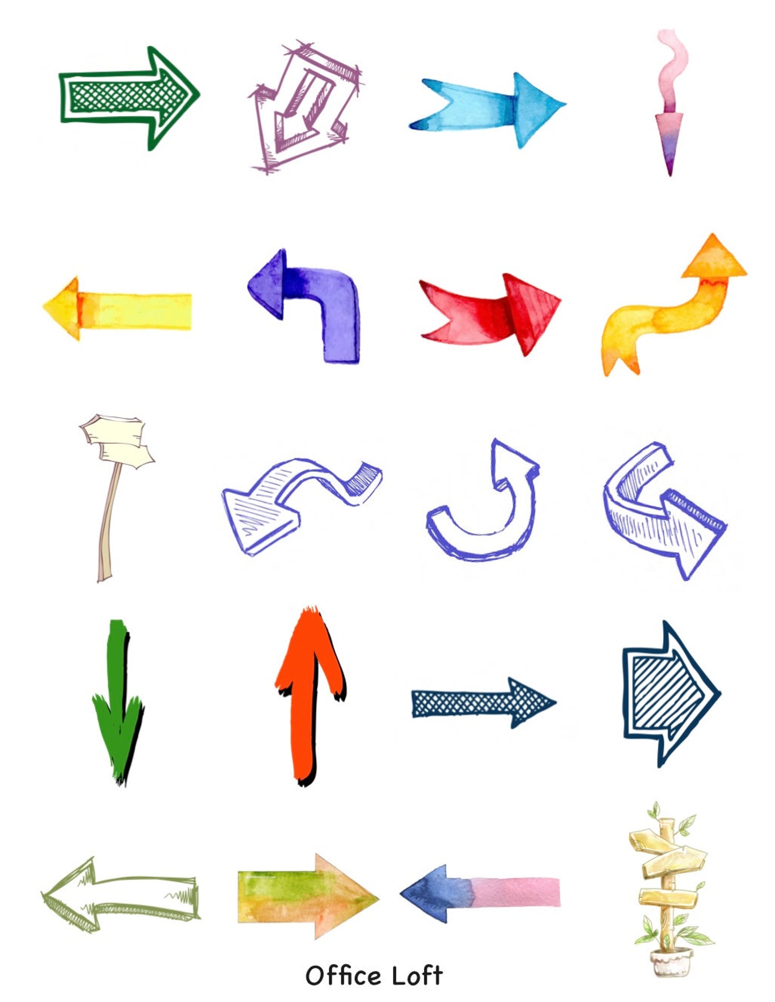 Arrow Digital Stickers Happy Sticker Pack Digital Planner - Etsy