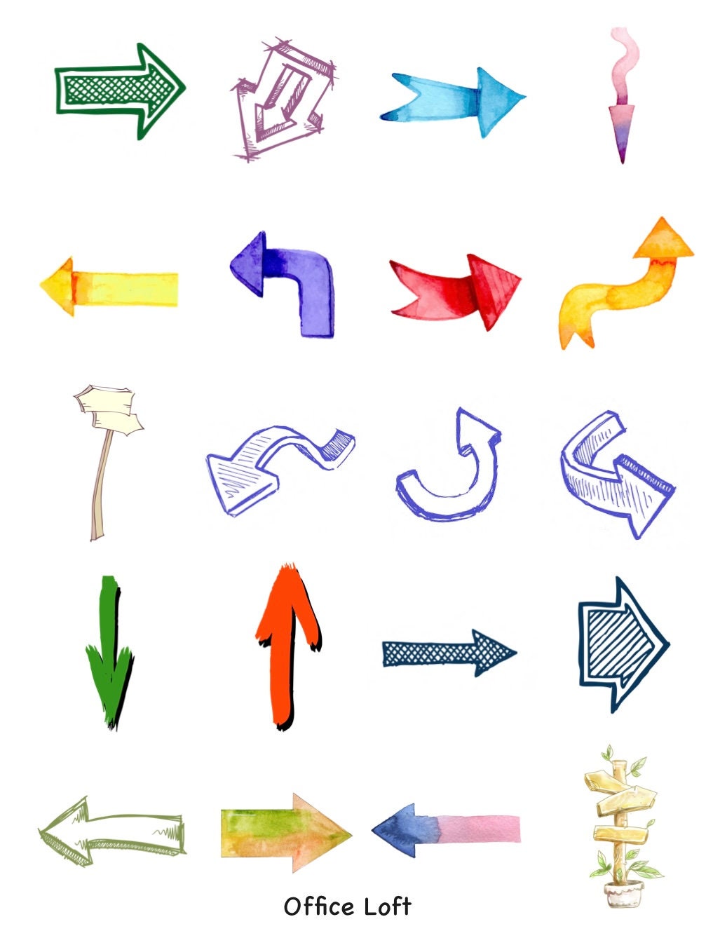 Arrow Digital Stickers Happy Sticker Pack Digital Planner - Etsy