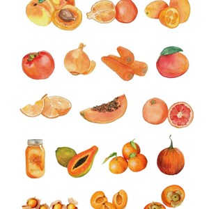 Vegetable & Fruit Digital Stickers Happy Sticker Pack Digital Planner ...