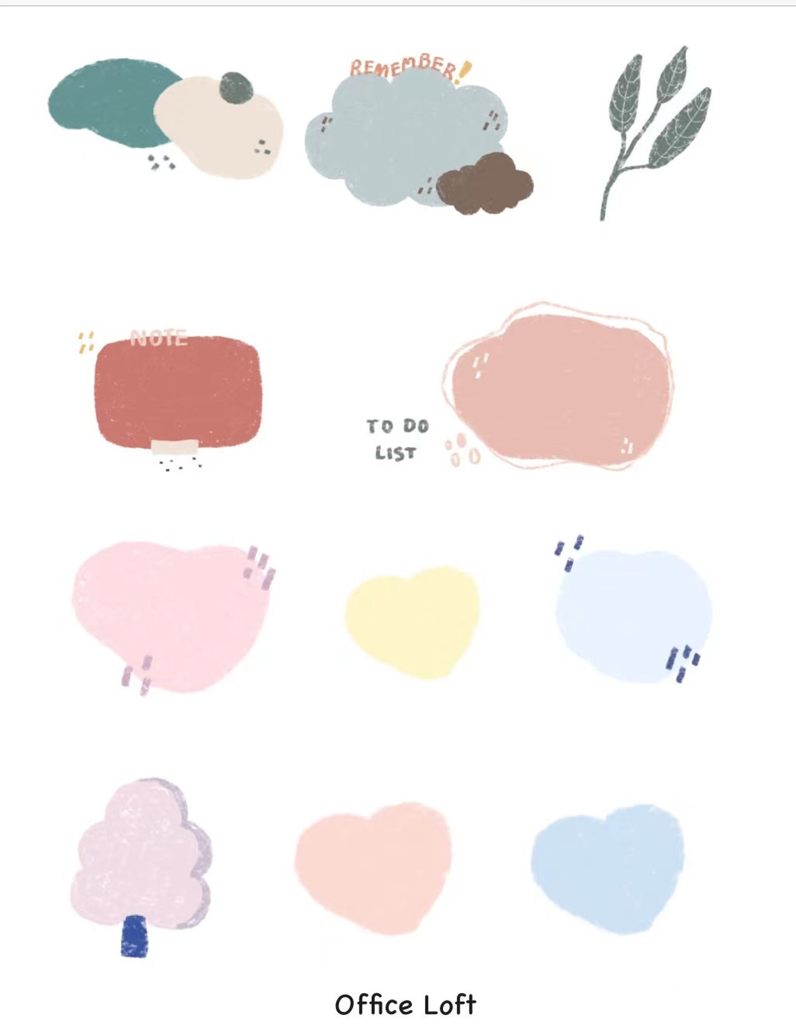 Tape & Notes Digital Stickers Happy Sticker Pack Digital - Etsy