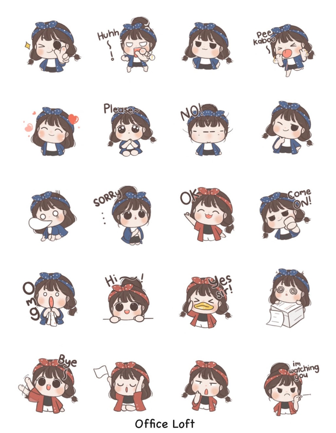 Little Girl Digital Stickers Happy Sticker Pack Digital Planner Sticker ...