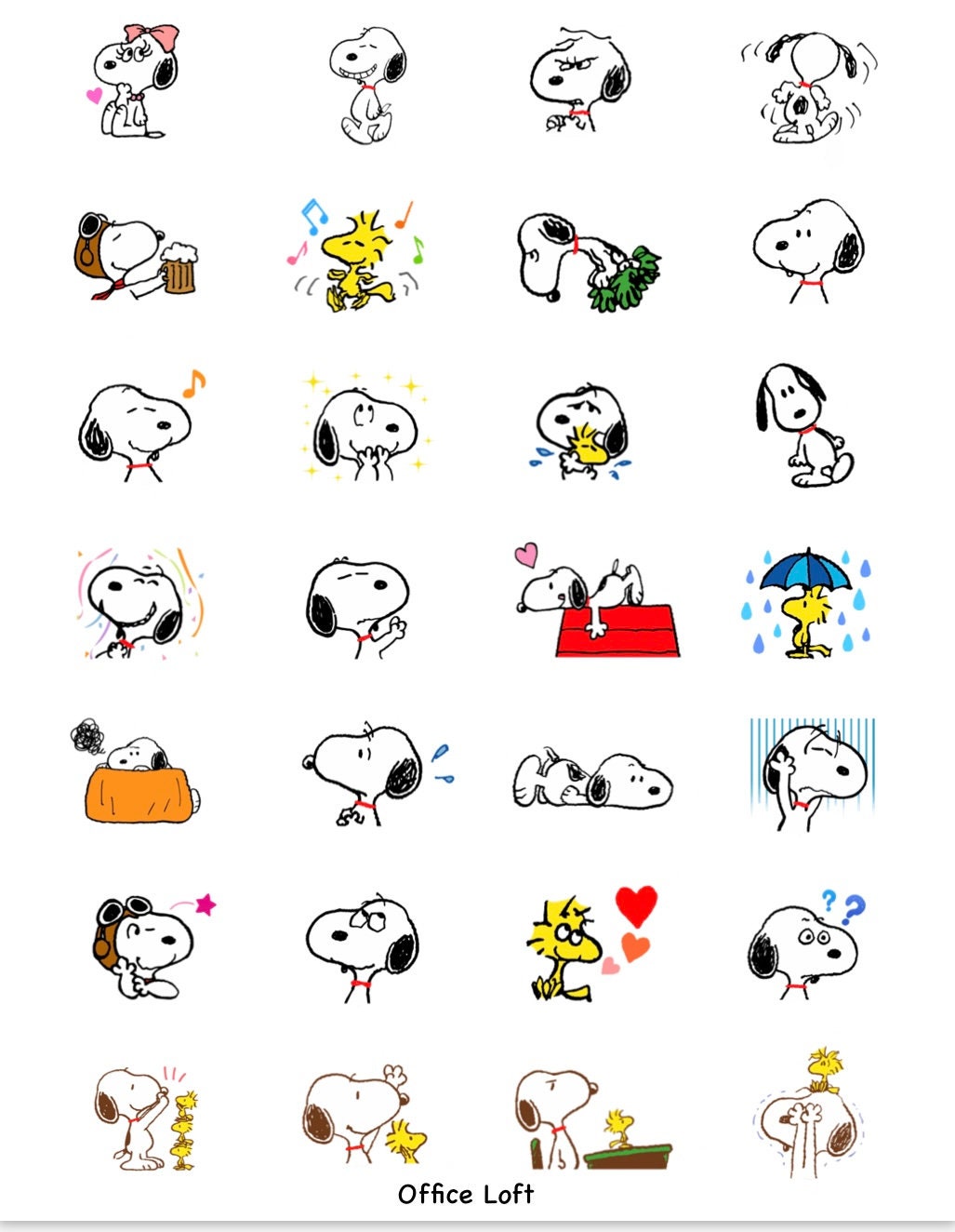 Snoopy Digital Stickers Digital Planner Sticker Happy Sticker - Etsy