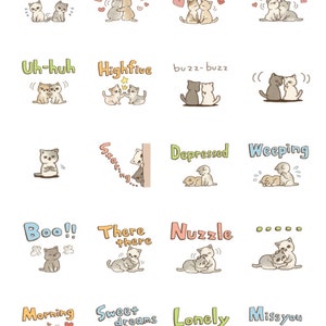 Cat Digital Stickers Happy Sticker Pack Digital Planner Sticker ...