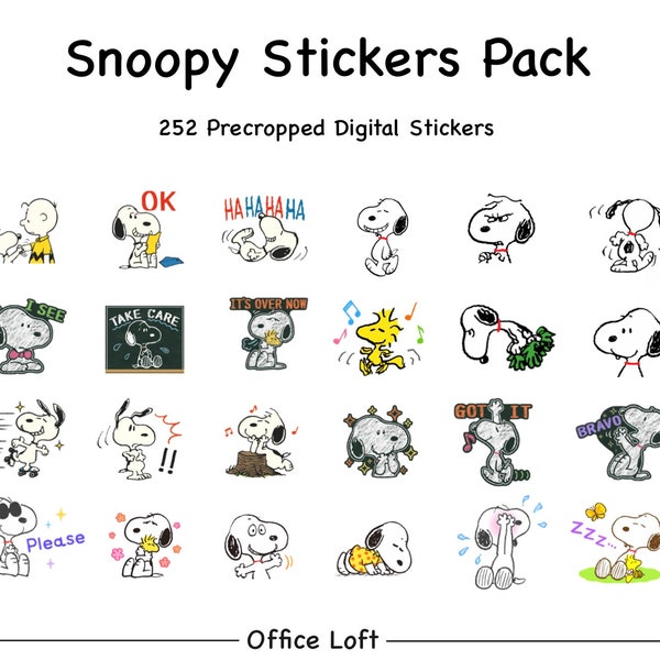 Snoopy Stickers - Etsy