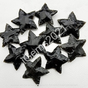 Black Obsidian Star, Obsidian Stars, AAA Crystal Star Carvings, Star ...