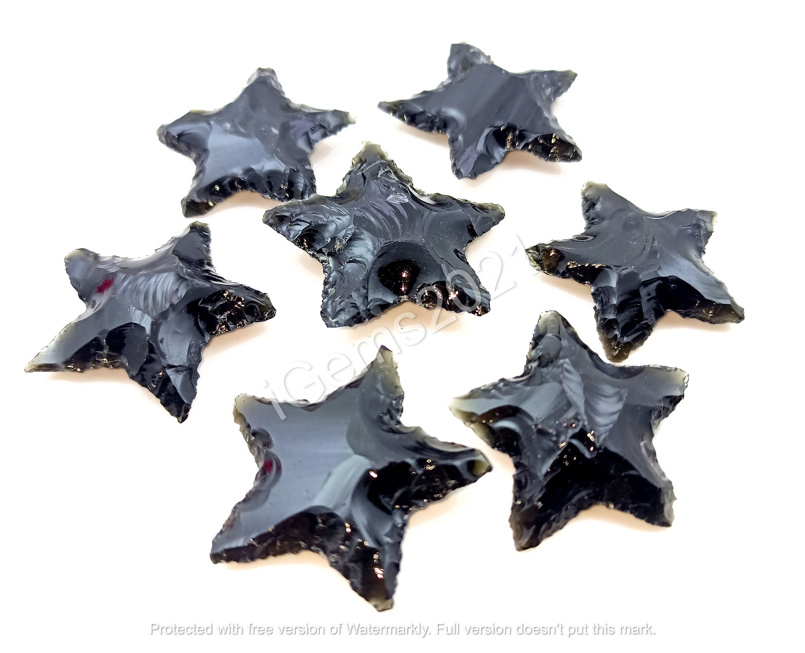 Black Obsidian Star, Obsidian Stars, AAA Crystal Star Carvings, Star ...