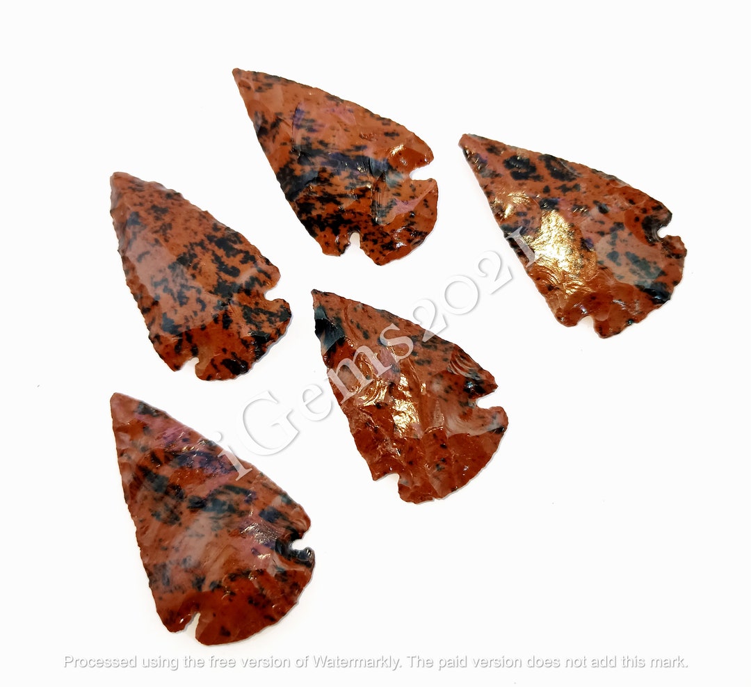 Natural Mahogany Obsidian Arrowhead Stone, Arrowhead Crystal - Obsidian ...