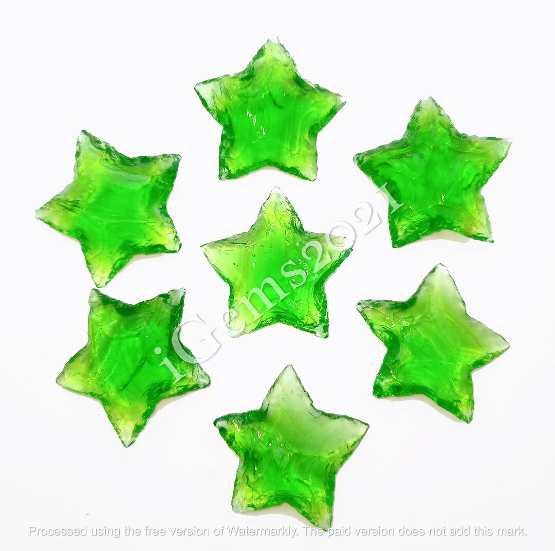 Green Peridot Star Shape, Man Made Peridot Star Shape, Peridot Star ...
