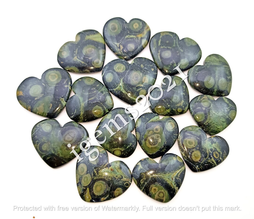 Natural Kambaba Jasper Heat Shape Gemstone Cabochon, Kambaba Heart ...