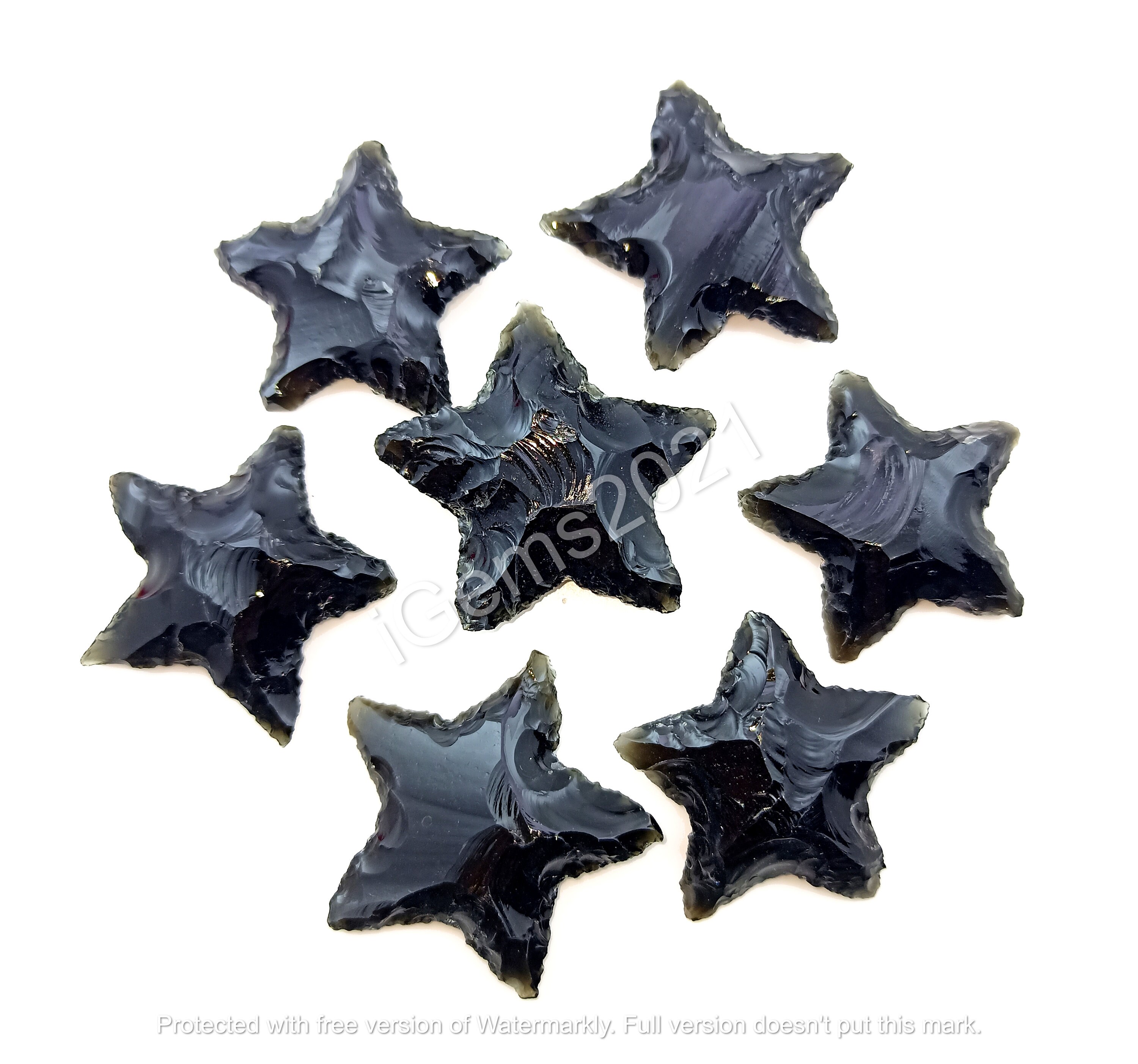 Black Obsidian Star, Obsidian Stars, AAA Crystal Star Carvings, Star ...