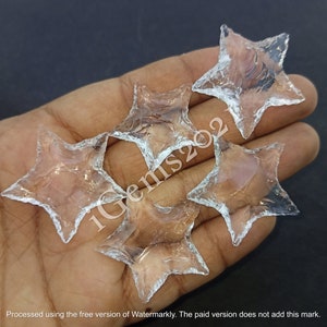 Clear Quartz Star Shape, Glass Stone Man-made Star Shape Crystal - Star ...