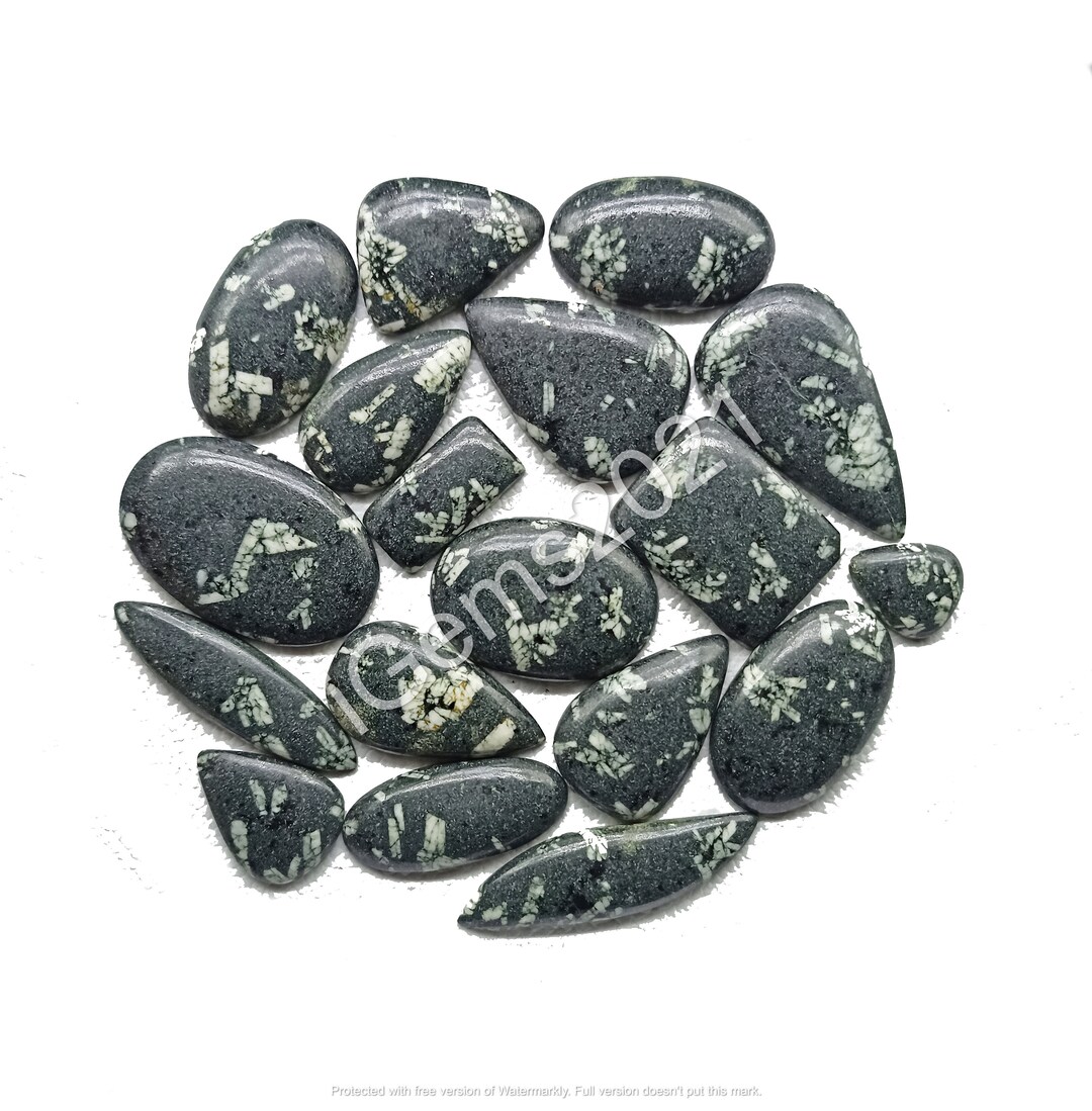 Natural Chinese Writing Gemstone Cabochon - Chinese Writing Stone ...
