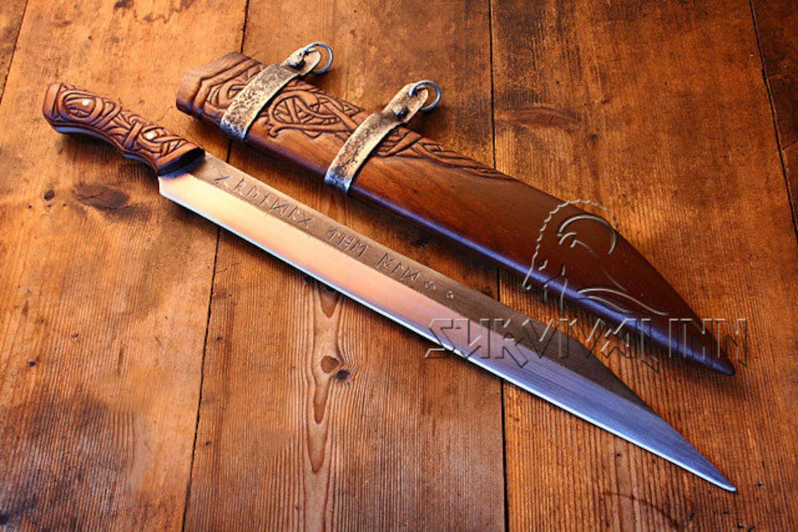 Viking Seax Knifehandmade Seax Knifemedieval Seax Knifeseax - Etsy