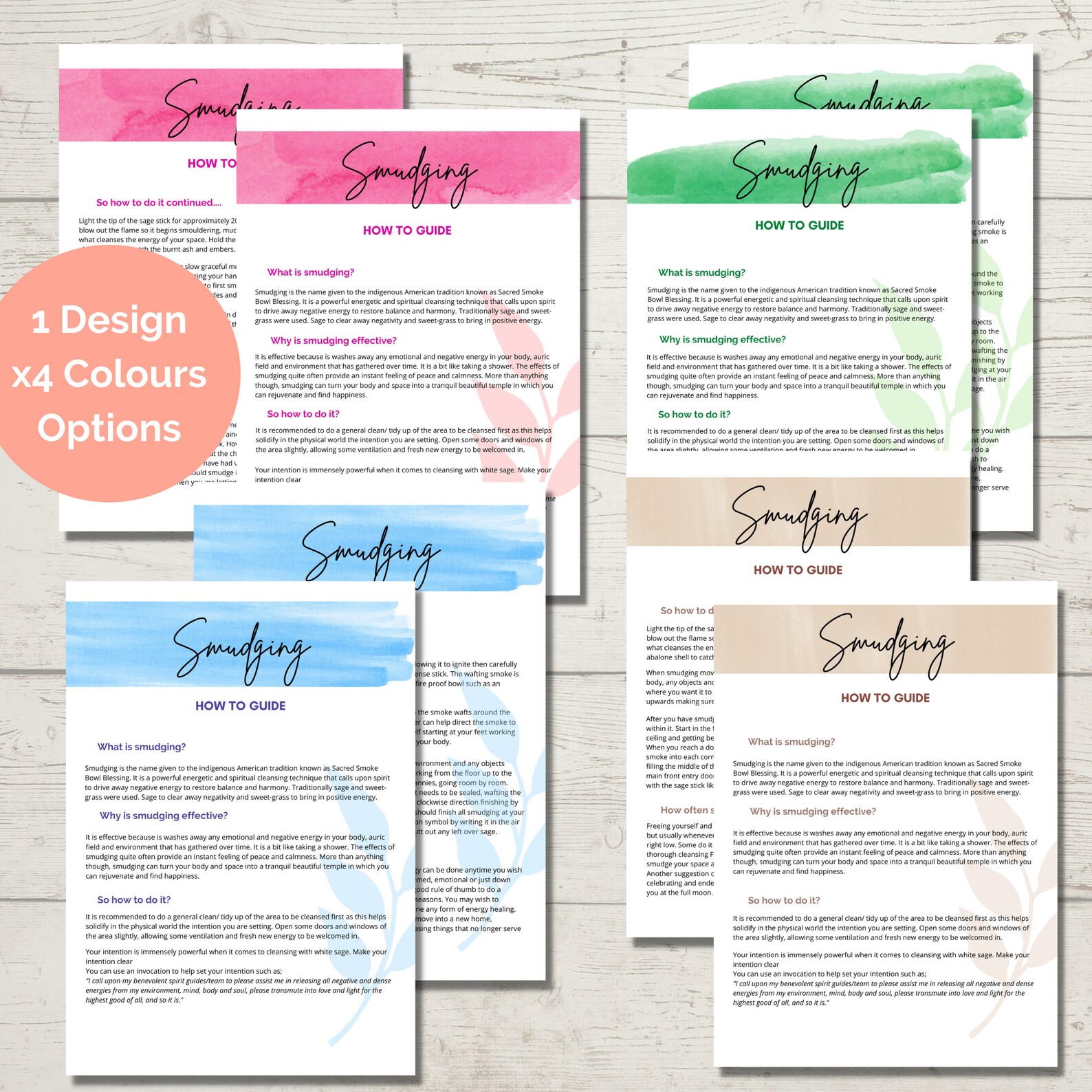 Sage Smudging Guide Printable, Smudging Guide, Smudge Prayer Card, Sage ...