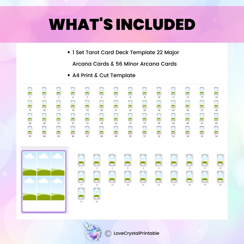 Make Your Own Tarot Cards Tarot Deck Template Tarot Template - Etsy