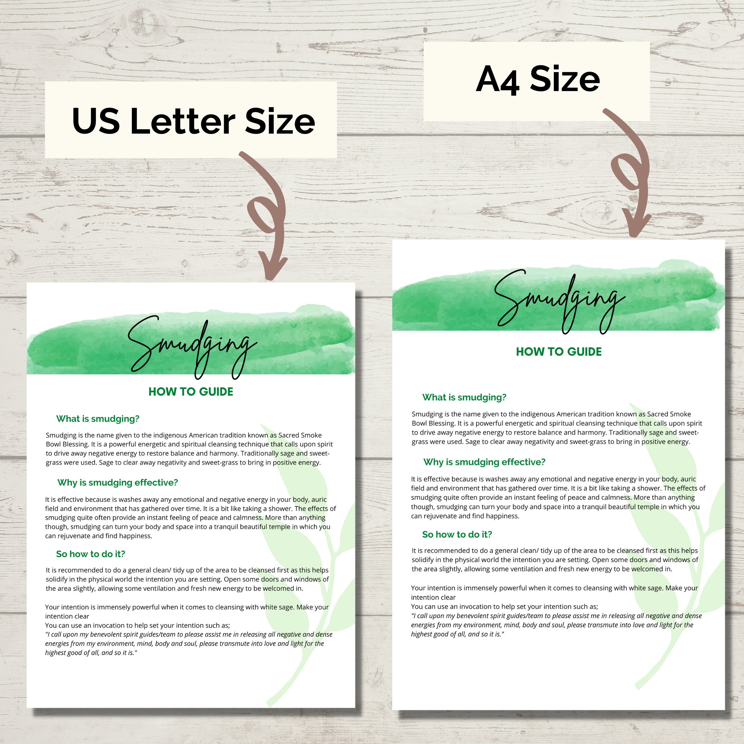 Sage Smudging Guide Printable, Smudging Guide, Smudge Prayer Card, Sage ...