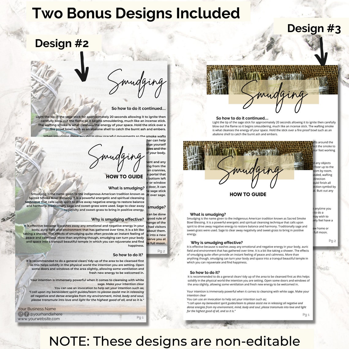 Sage Smudging Template Printable, Smudging Guide Printable ,crystal ...