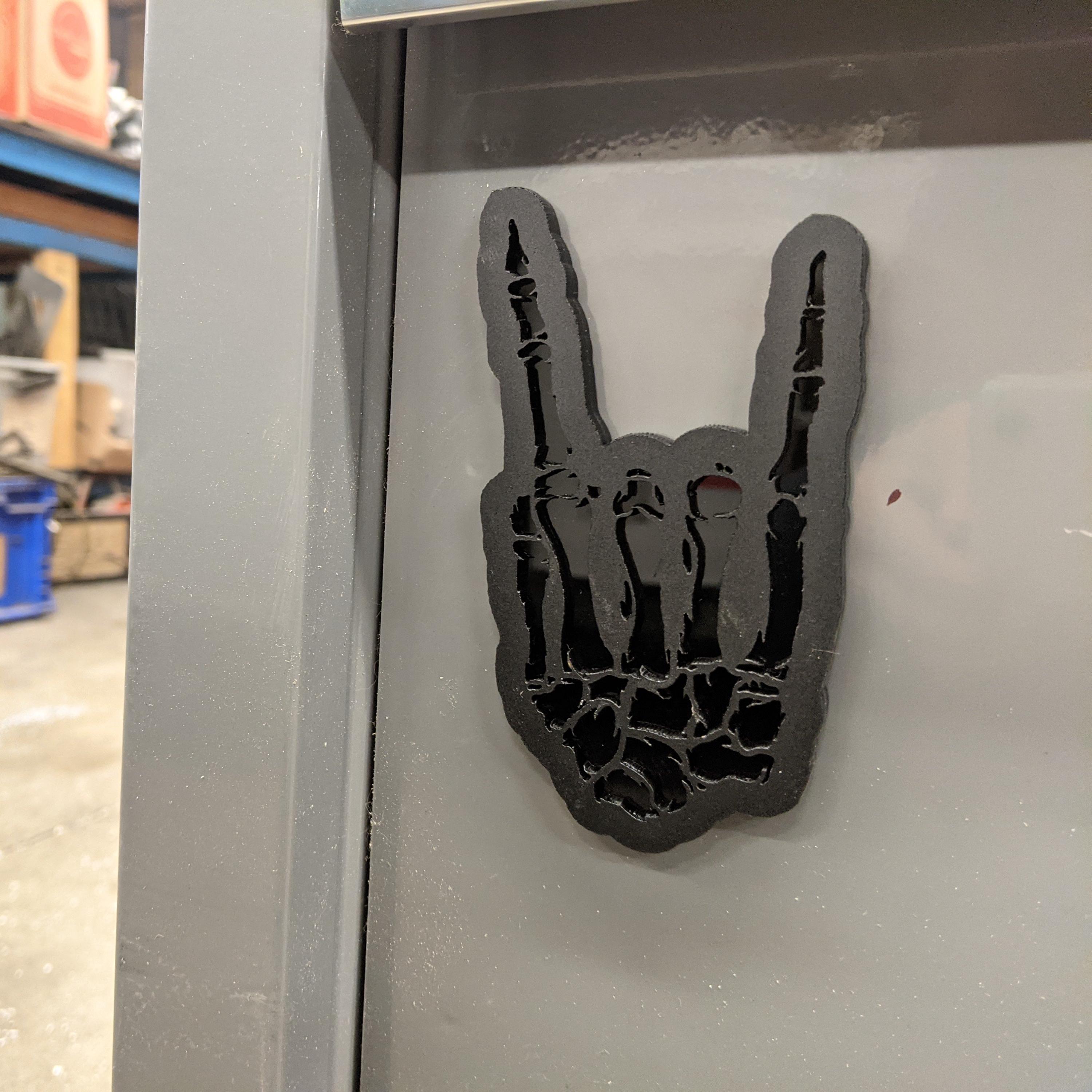 Custom Toolbox Drawer Emblems - Rock on Skeleton - Etsy
