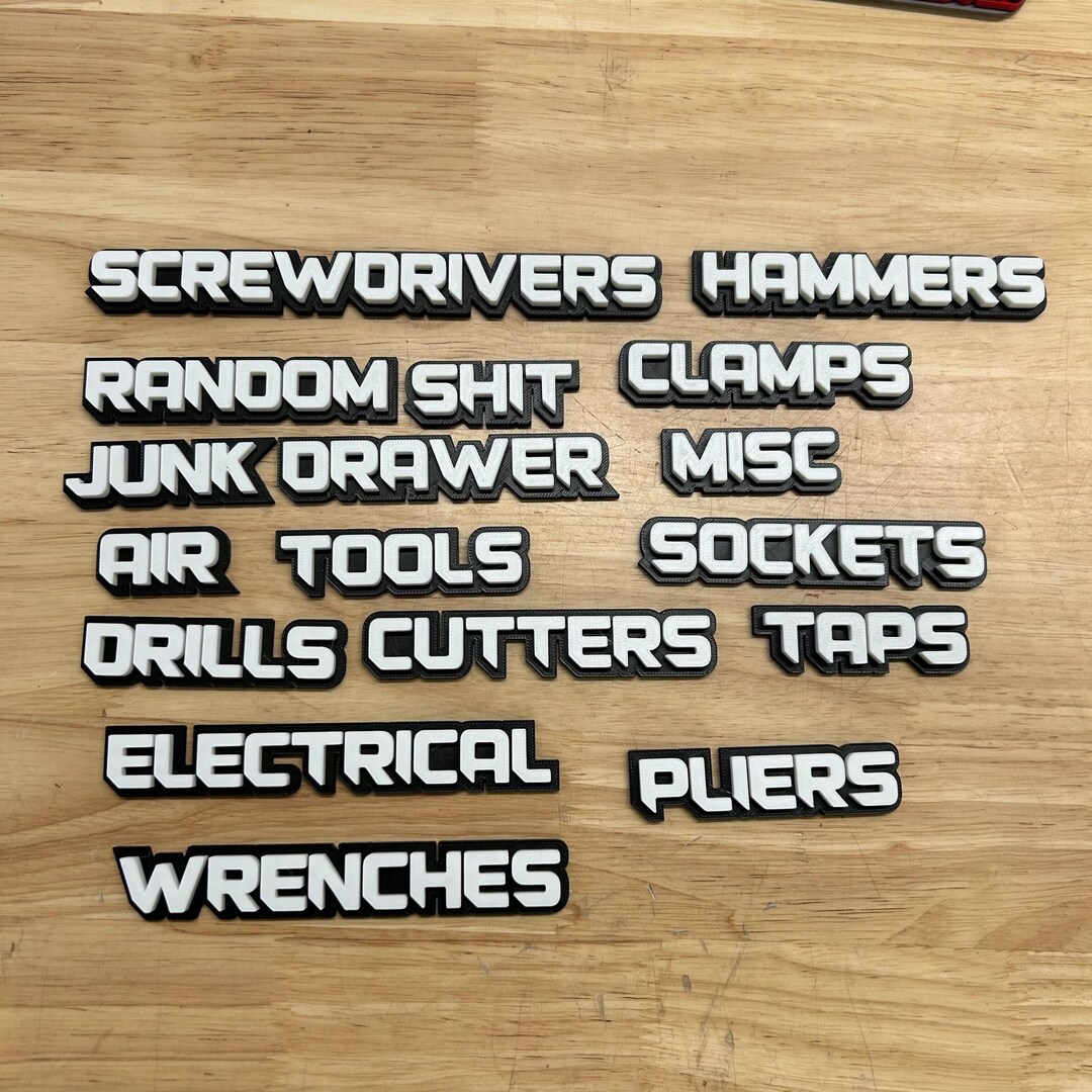 Sharp Toolbox Label Set - 14pcs - Economy - Multiple Color Choices - Etsy