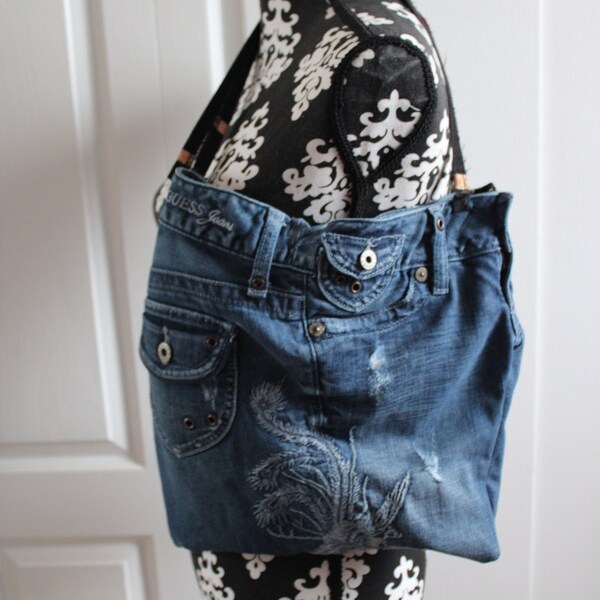 Blue Jean Purse - Etsy
