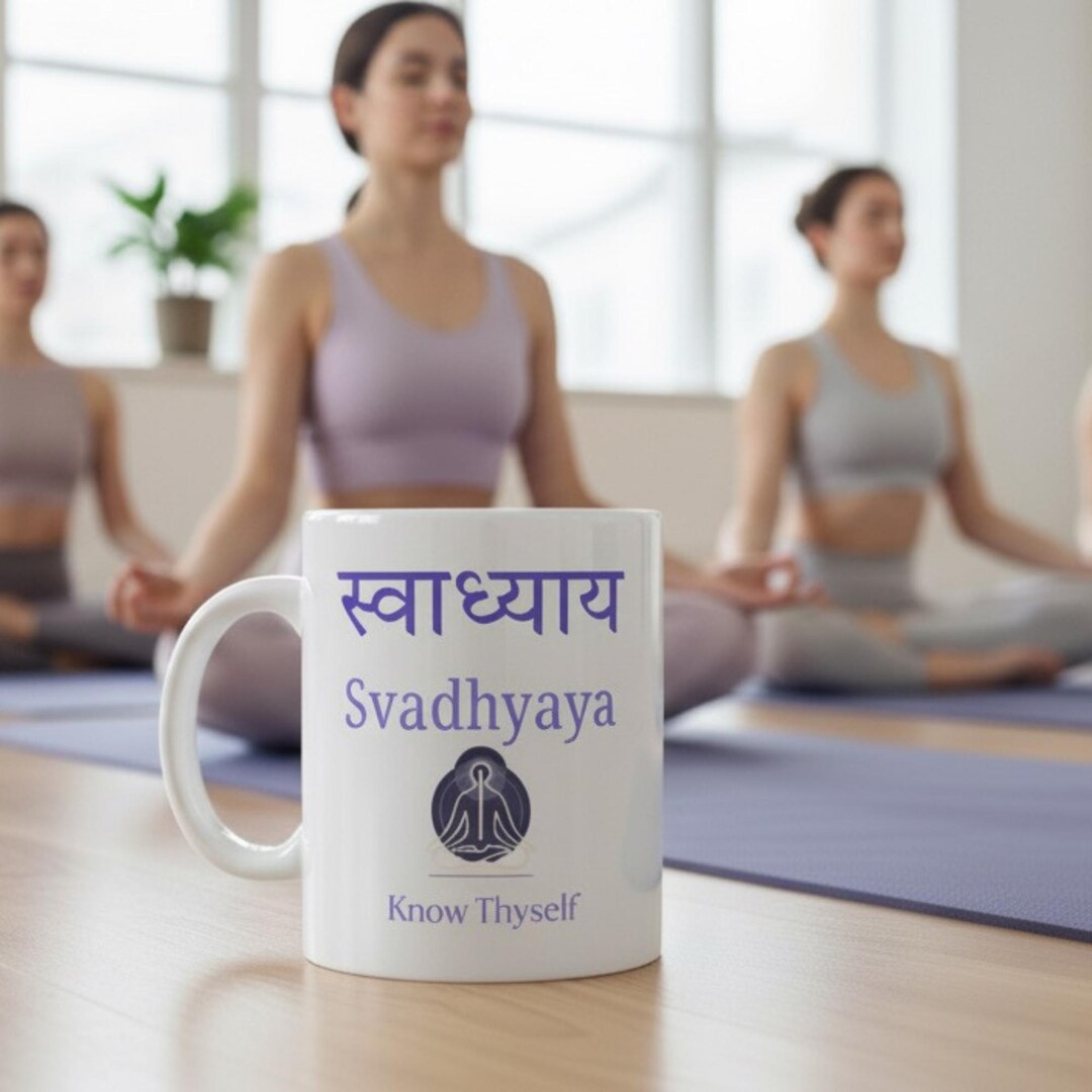 Yoga Mug for Self Reflection | Sukhasana Meditation Cup | Mindful ...