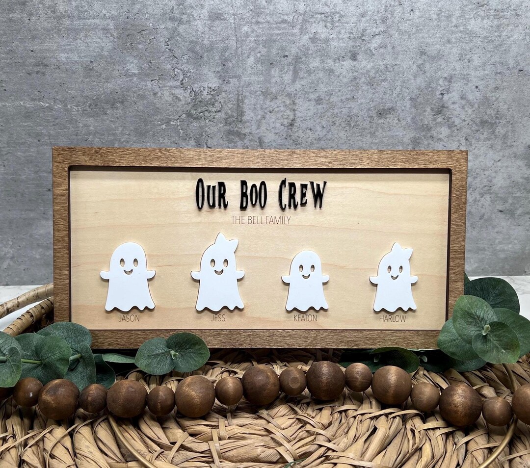 Boo Crew Sign, Ghost Family Sign, Cute Halloween, Halloween Gift ...