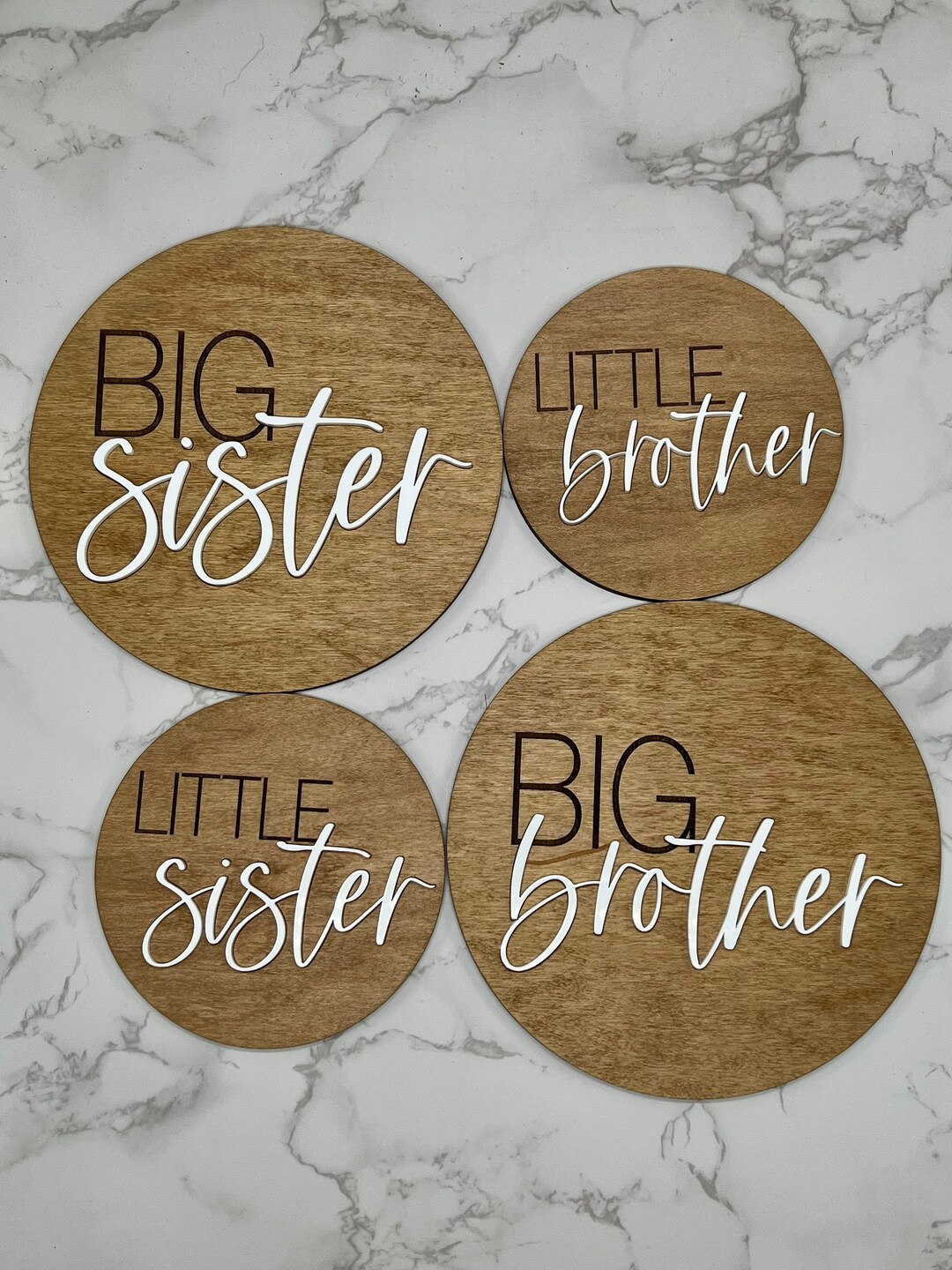 Big Sibling Photo Prop Sign, Little Sibling Sign, Baby Announcement ...