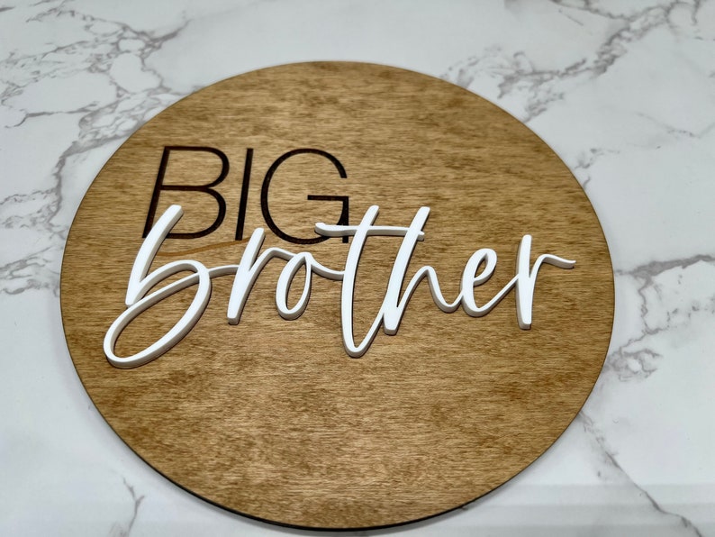 Big Sibling Photo Prop Sign, Little Sibling Sign, Baby Announcement ...