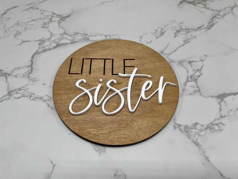 Big Sibling Photo Prop Sign, Little Sibling Sign, Baby Announcement ...