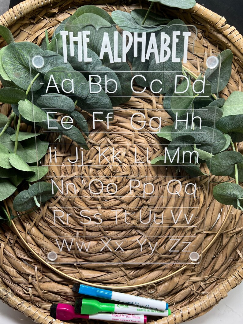 Alphabet Tracing Board for Kidsdry Erase Letter Tracing - Etsy