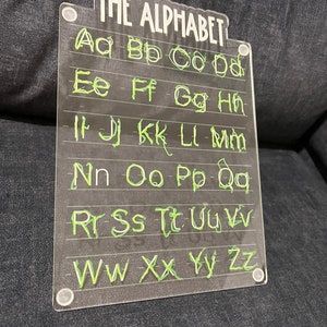 Alphabet Tracing Board for Kidsdry Erase Letter Tracing - Etsy