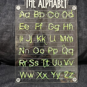 Alphabet Tracing Board for Kidsdry Erase Letter Tracing - Etsy