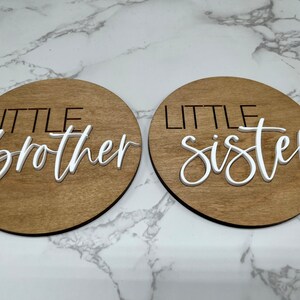 Big Sibling Photo Prop Sign, Little Sibling Sign, Baby Announcement ...