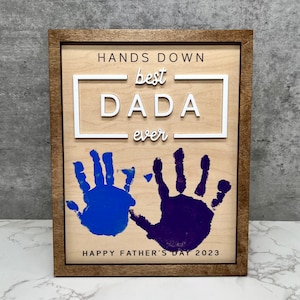 Fathers Day Gift 2024, Custom Fathers Day Gift, Best Dad Hands Down ...