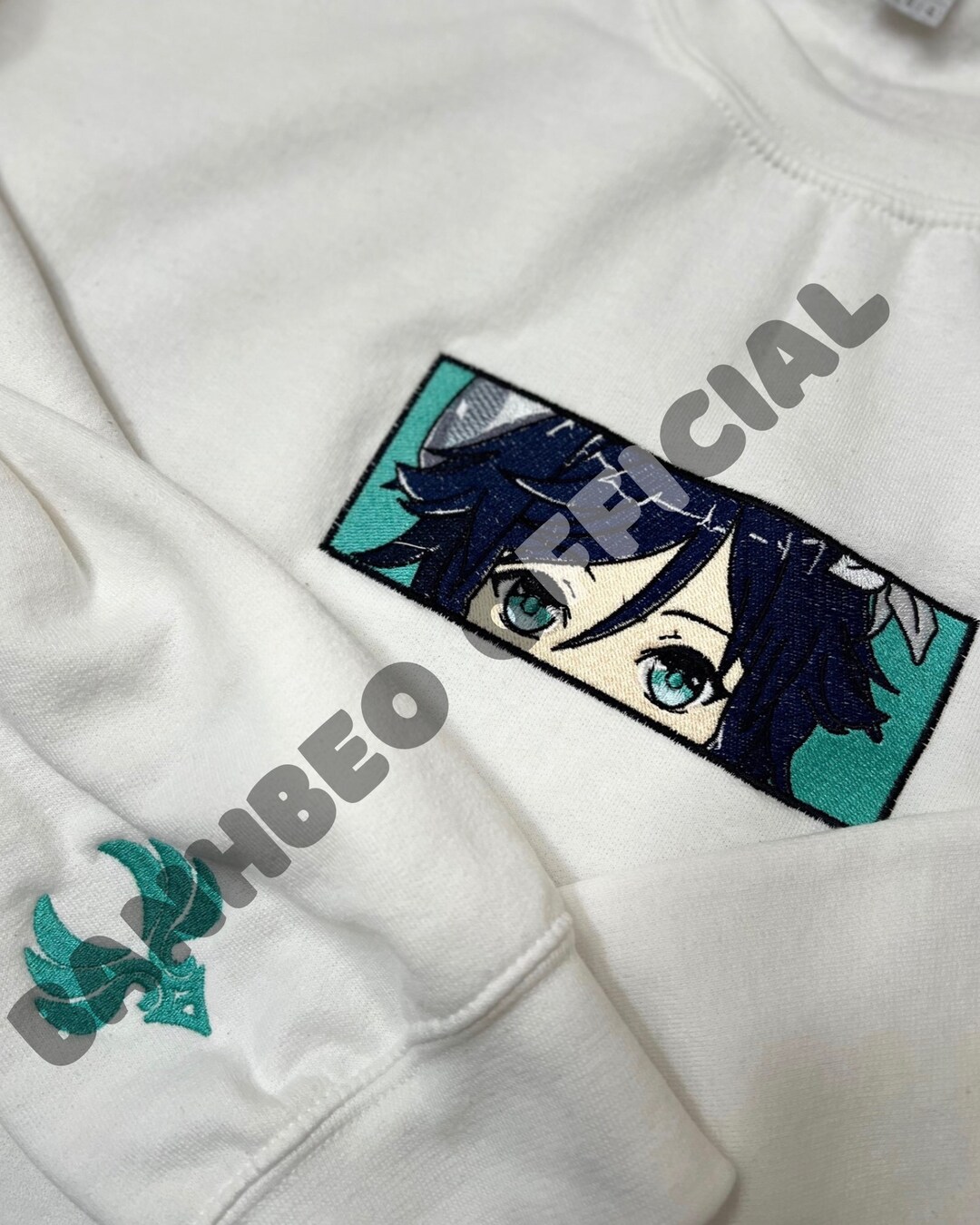 Genshin Impact Venti Face Boxed Embroidered Crewneck/hoodie + Sleeve - Etsy