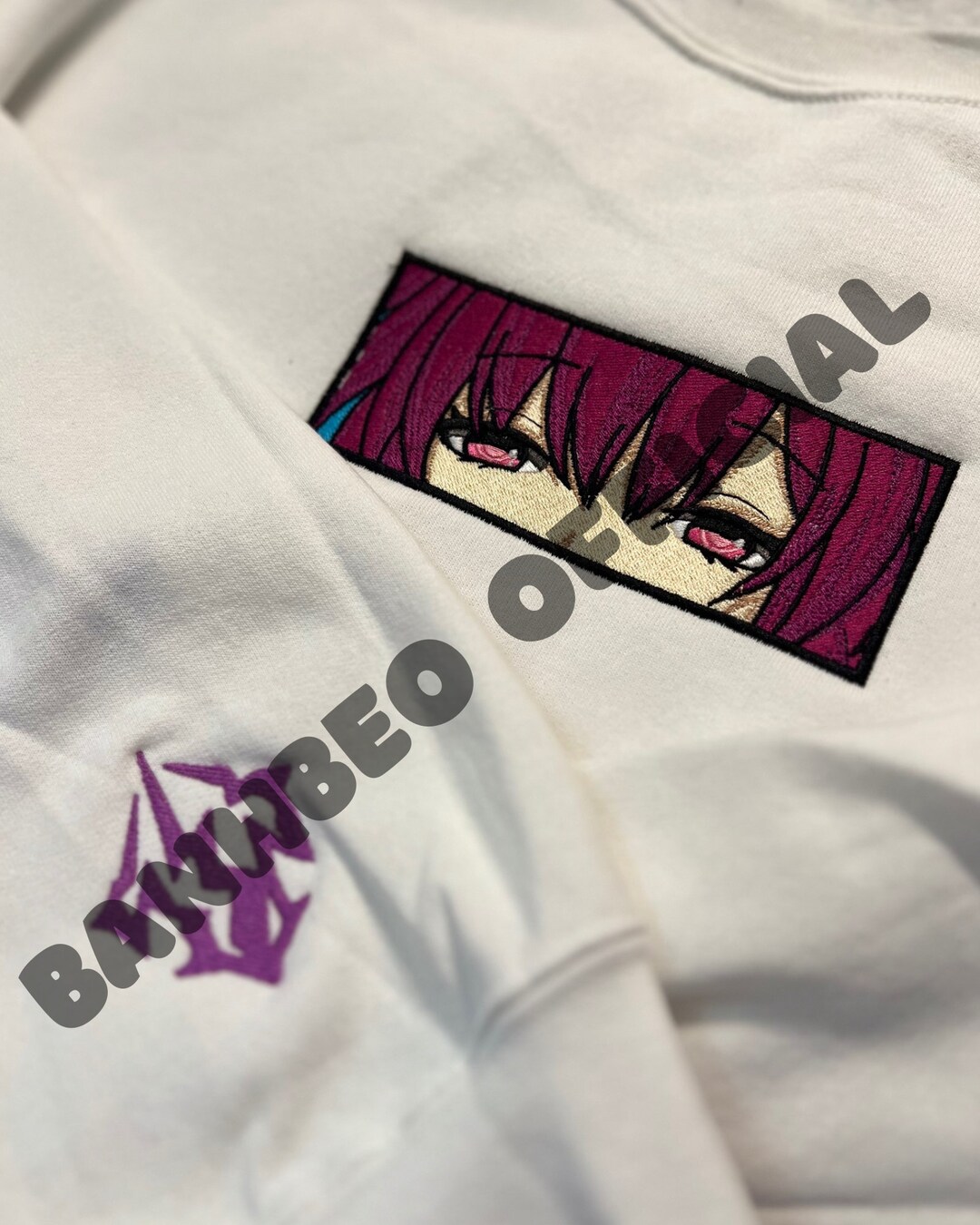 Honkai Star Rail Kafka Face Boxed Embroidered Crewneck/hoodie + Sleeve ...