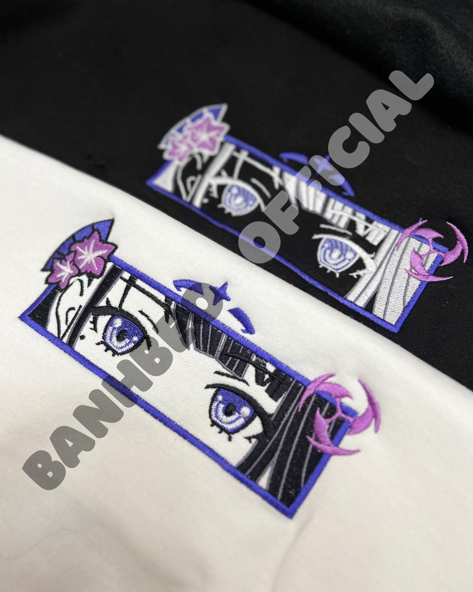 Genshin Impact Raiden Shogun's Face Boxed Minimalist Embroidered ...