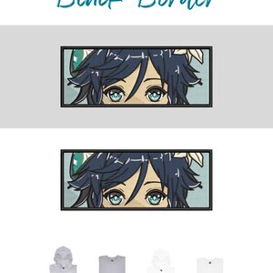 Genshin Impact Venti Face Boxed Embroidered Crewneck Sleeve - Etsy