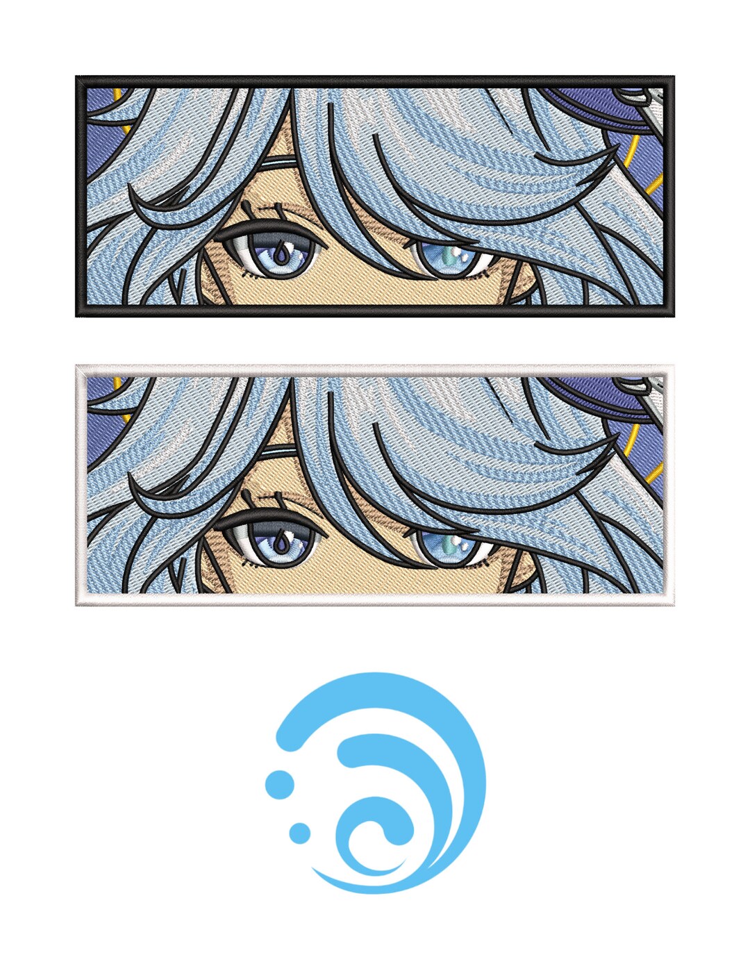 Genshin Impact Furina Face Boxed Embroidered Crewneck Sleeve - Etsy UK