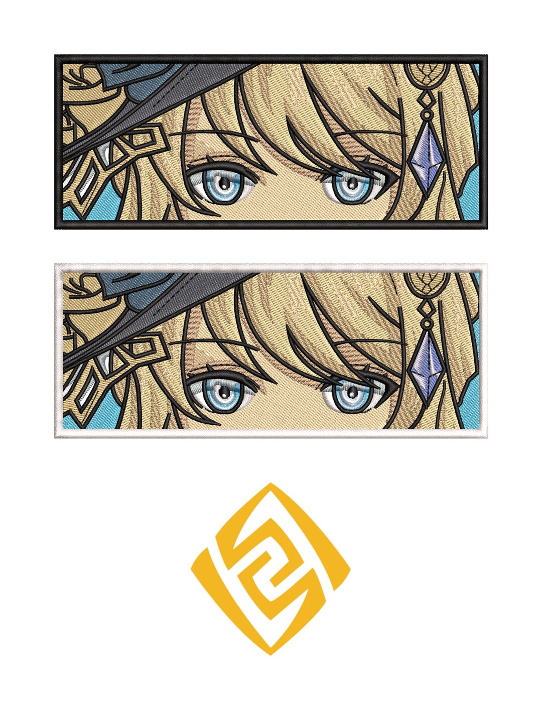 Genshin Impact Navia Face Boxed Embroidered Hoodie Sleeve - Etsy