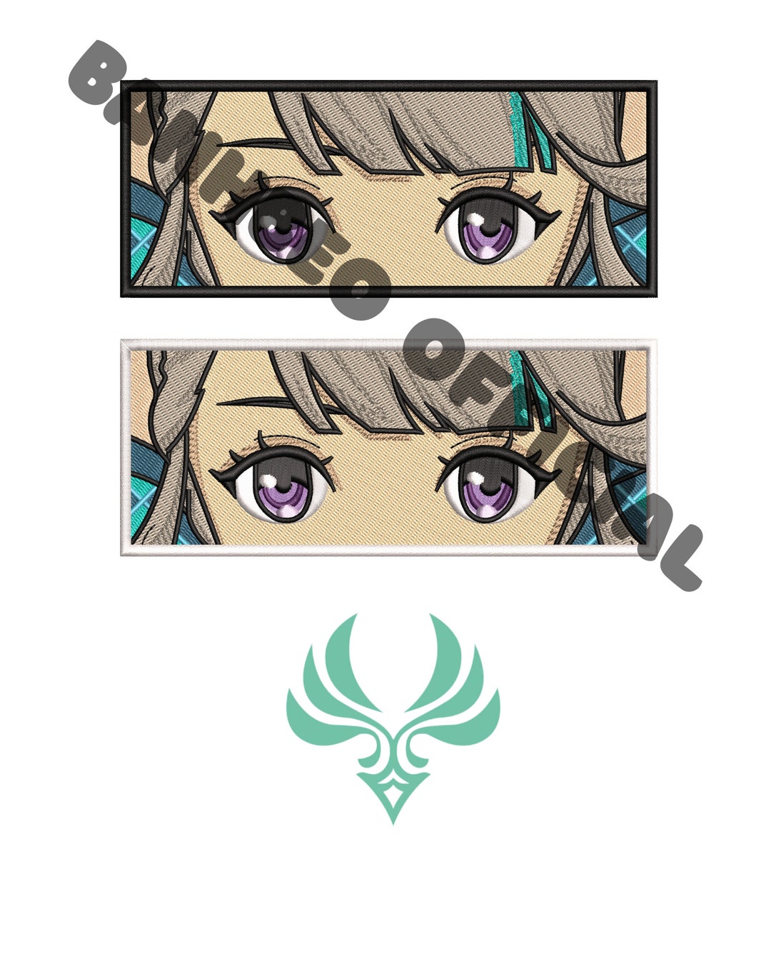 Genshin Impact Lynette Face Boxed Embroidered Crewneck Sleeve - Etsy