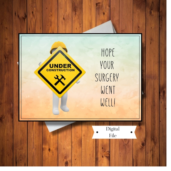 Funny Get Well Cards After Surgery - Etsy