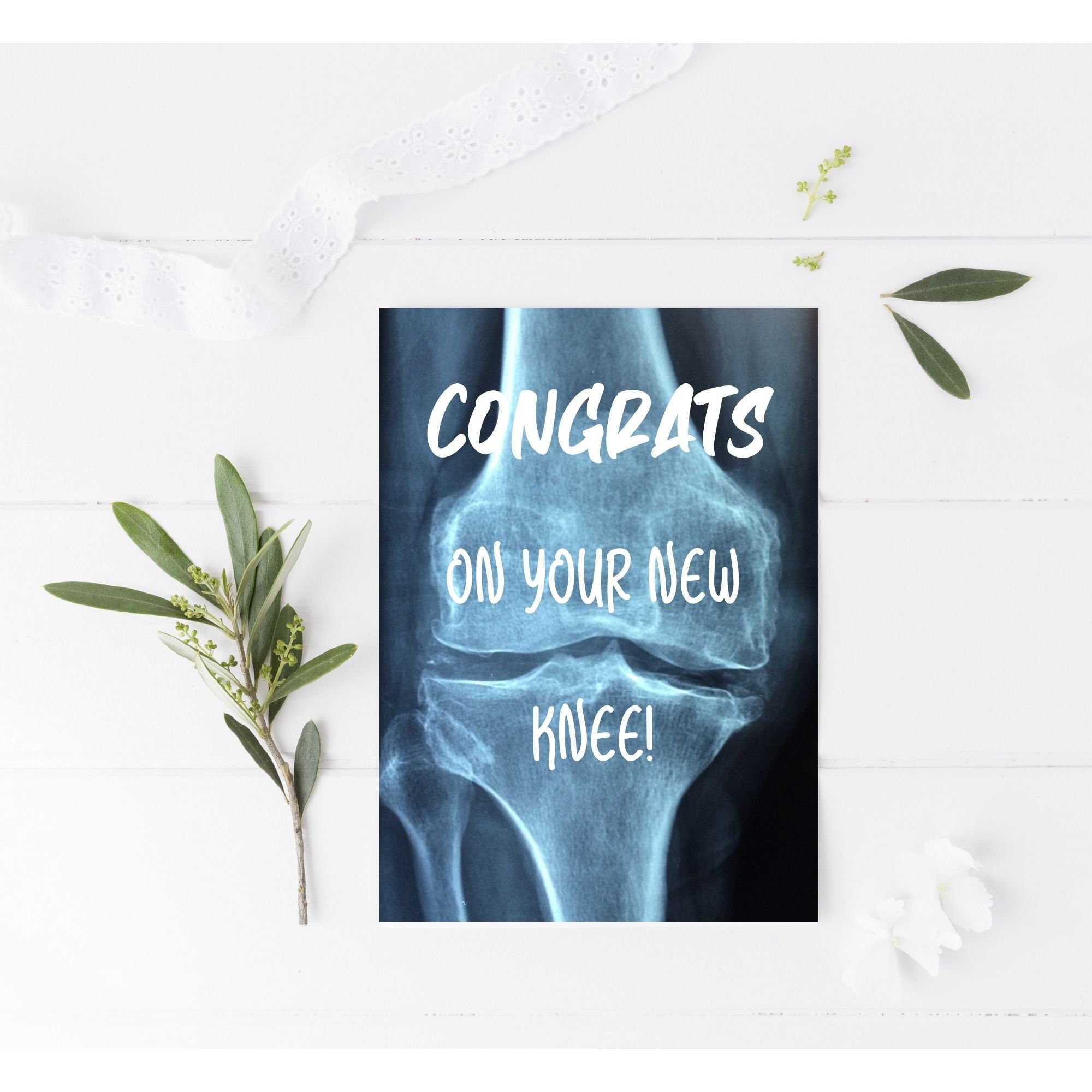 Funny Knee Surgery Card, Congratulations on Your New Knee Card, Get ...