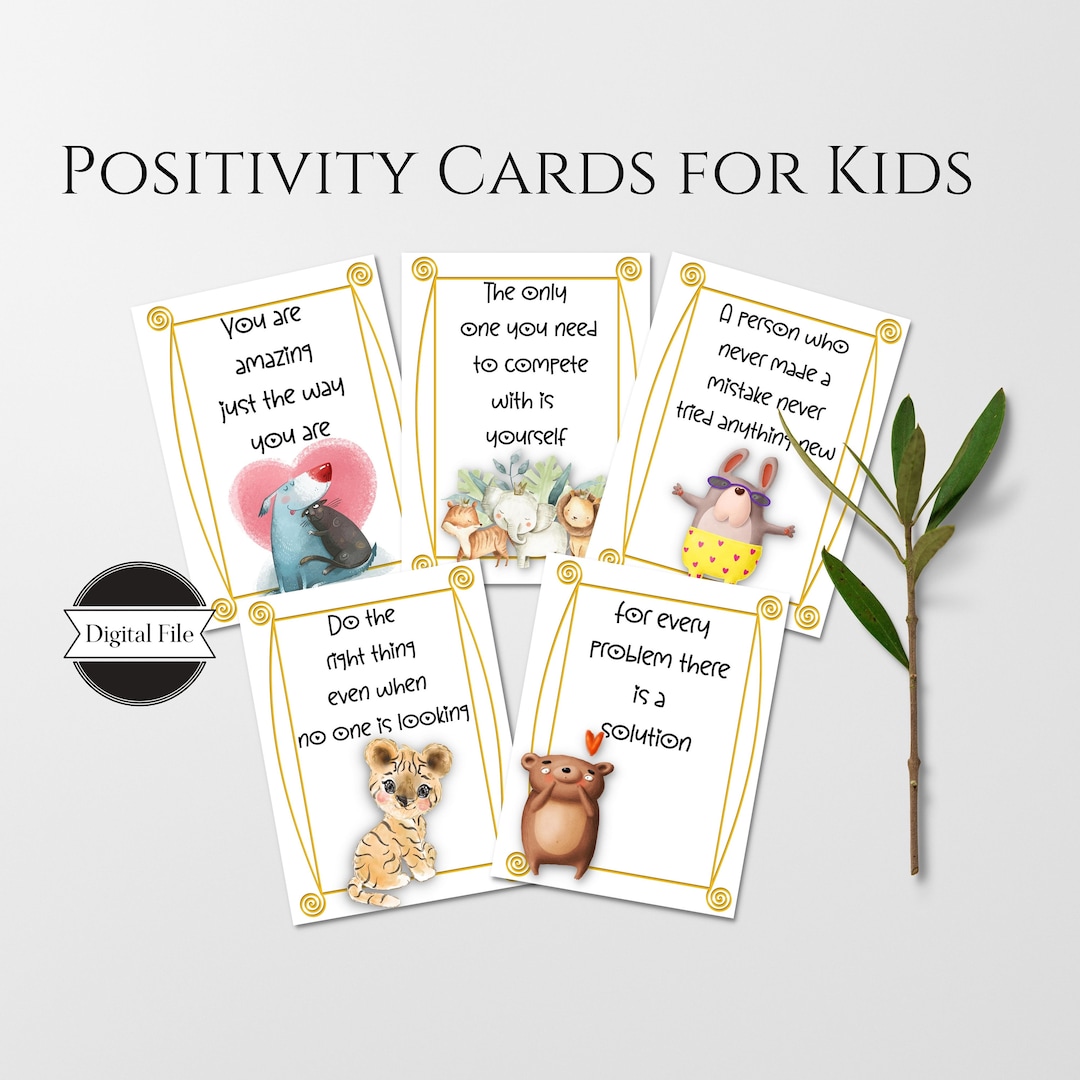 Lunchbox Notes, Positivity Printables for Kids, Inspiring ...
