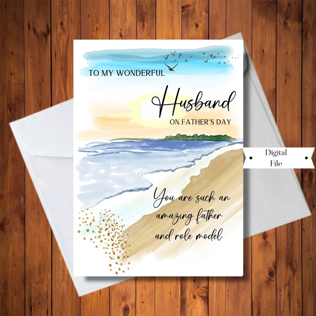 Father's Day Card From Wife, Amazing Father and Role Model Card for ...