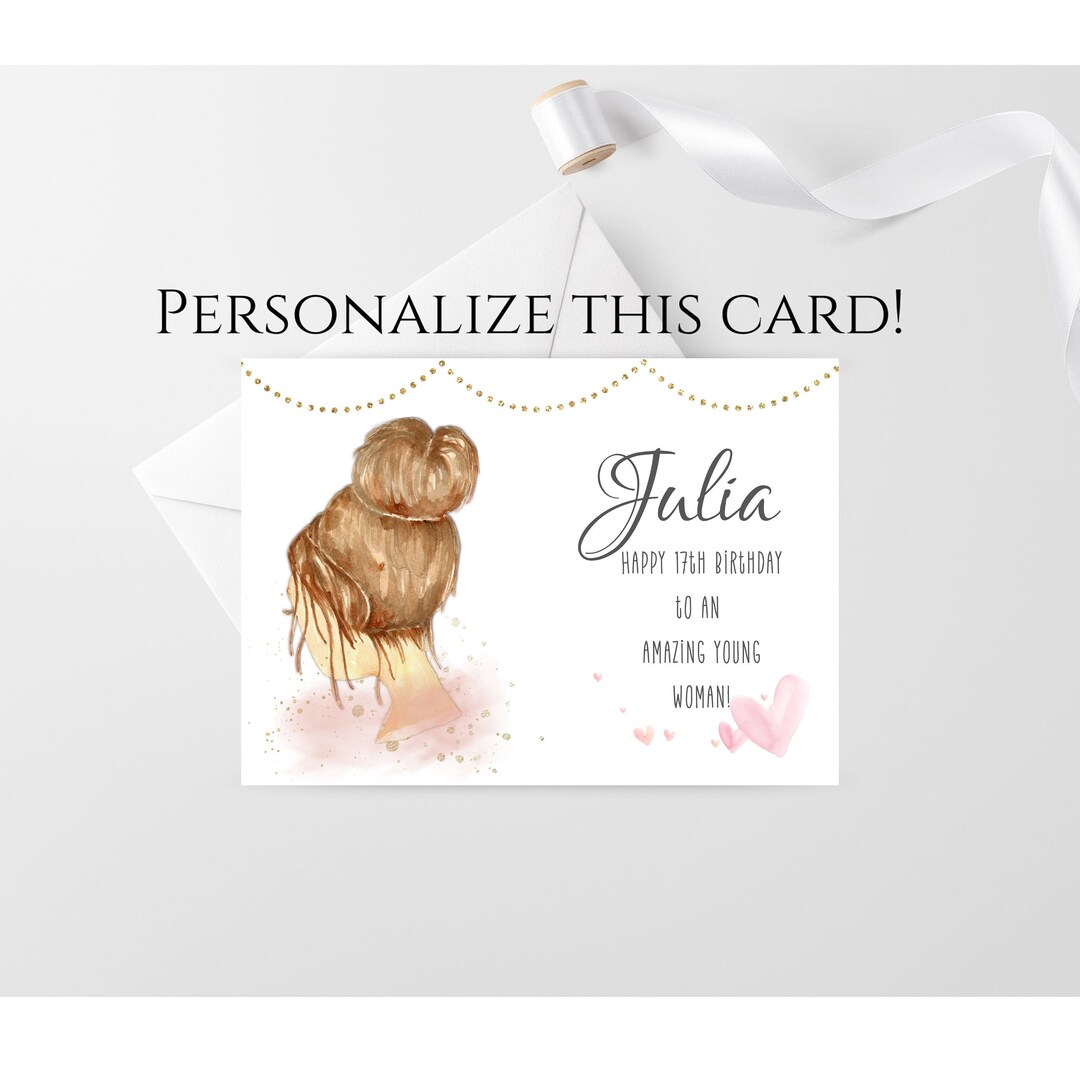 Personalized Birthday Greeting Card for Girl or Woman, to an Amazing ...