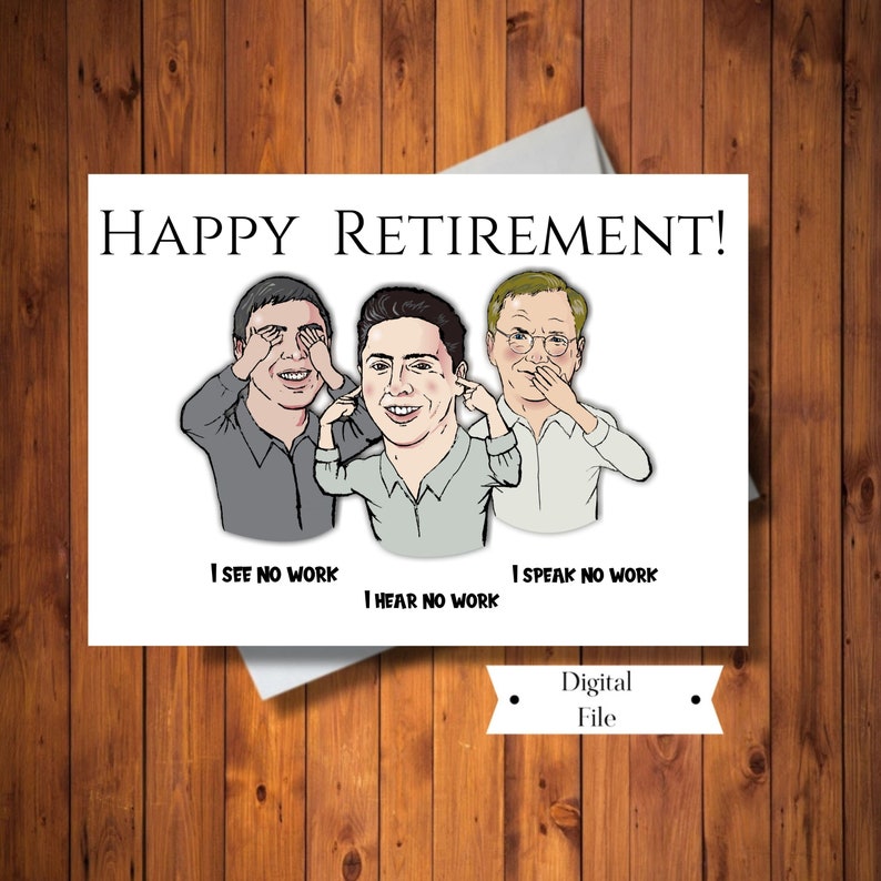 Funny Retirement Card, Funny Retirement Card for Man, Congratulations ...